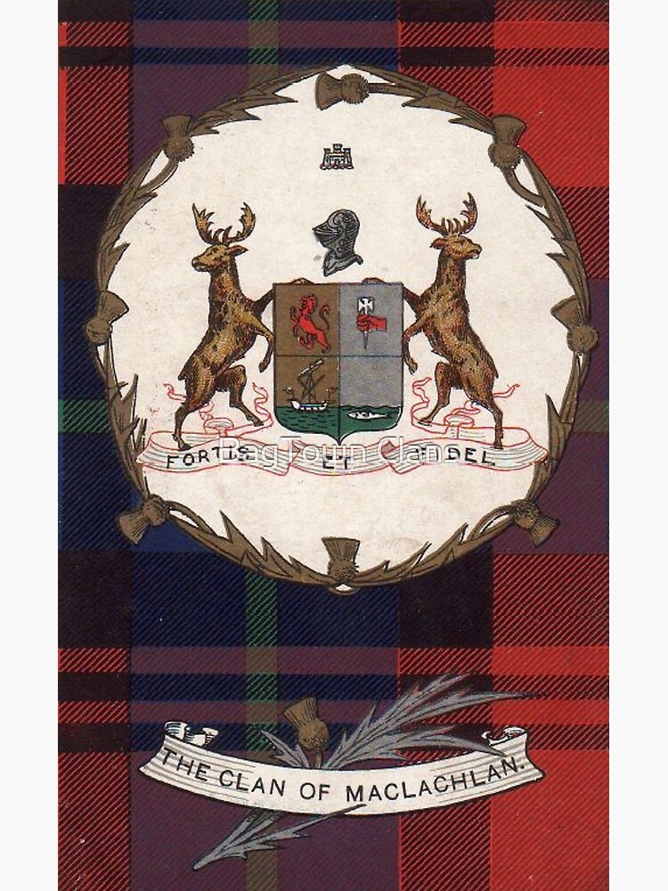 "Clan MacLachlan Vintage Tartan Crest Badge" Poster by ljrigby | Redbubble