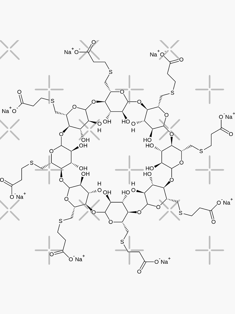 "Sugammadex Chemical Structure" Sticker for Sale by Artchitectrx ...