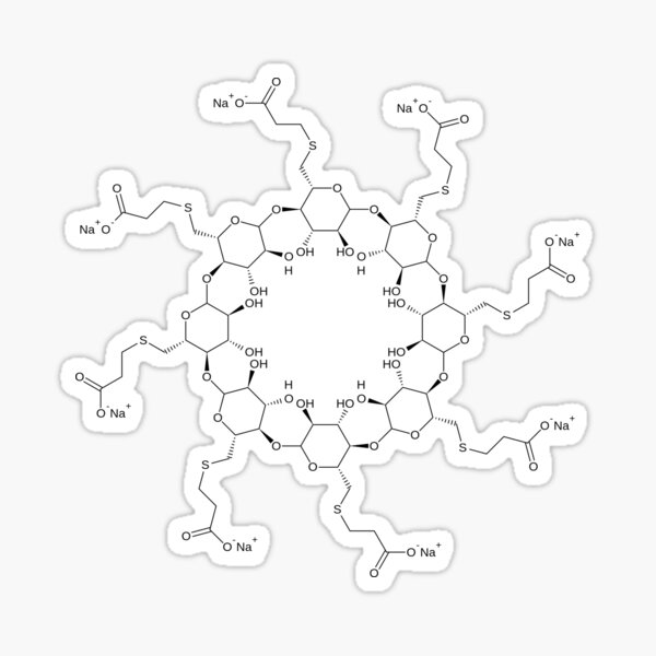 "Sugammadex Chemical Structure" Sticker for Sale by Artchitectrx ...