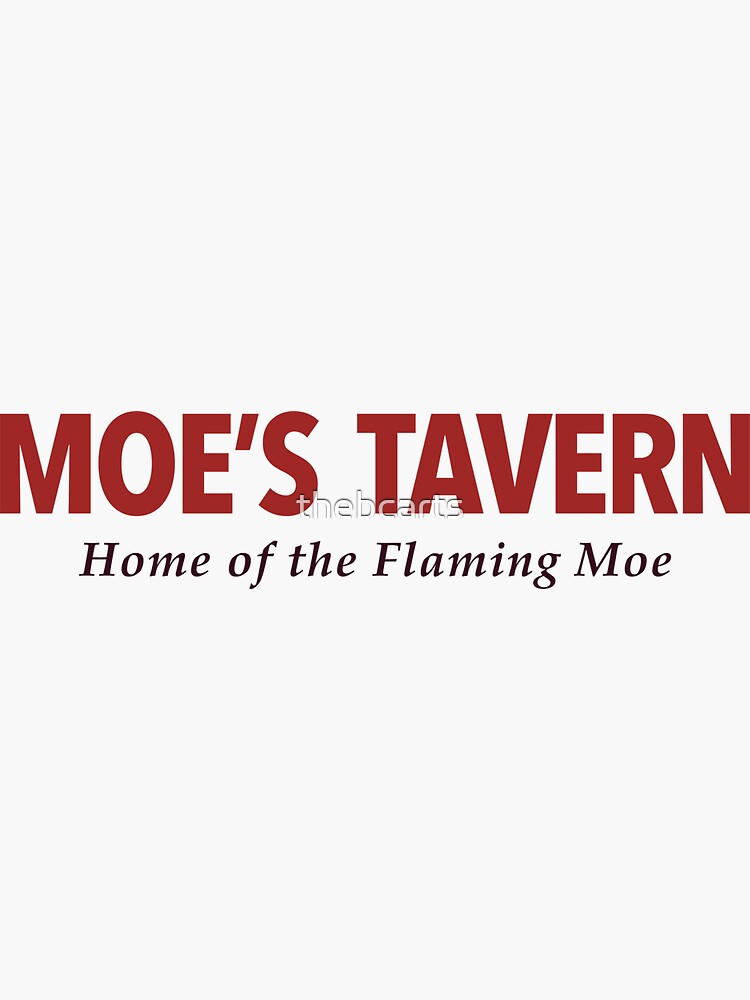 "The Simpsons Moe’s Tavern" Sticker for Sale by thebcarts | Redbubble
