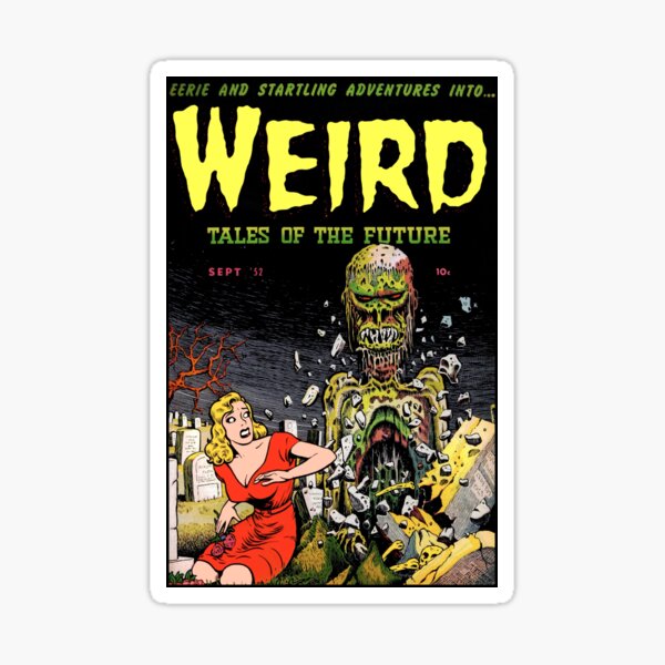 "Weird Tales of the Future by Basil Wolverton" Sticker for Sale by ...