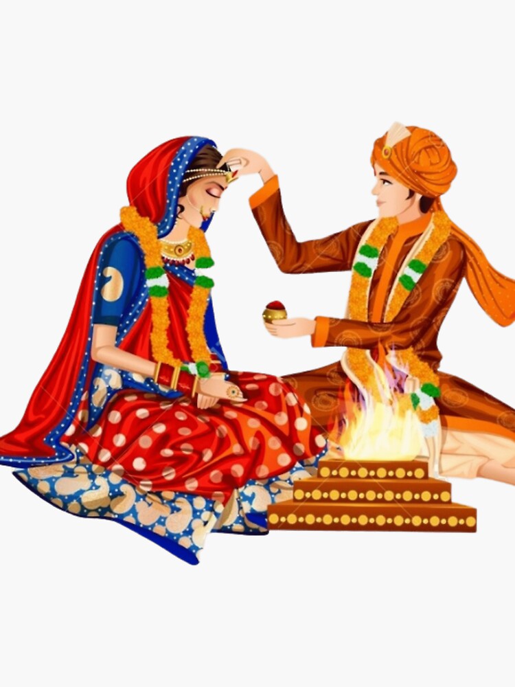 "Indian Marriage" Sticker for Sale by Rritu | Redbubble