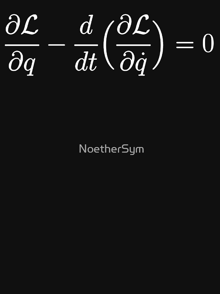Euler Lagrange Equation Physics And Science Basics T Shirt For Sale