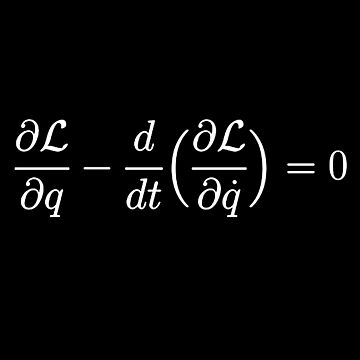 "euler lagrange equation, physics and science basics" Sticker for Sale ...