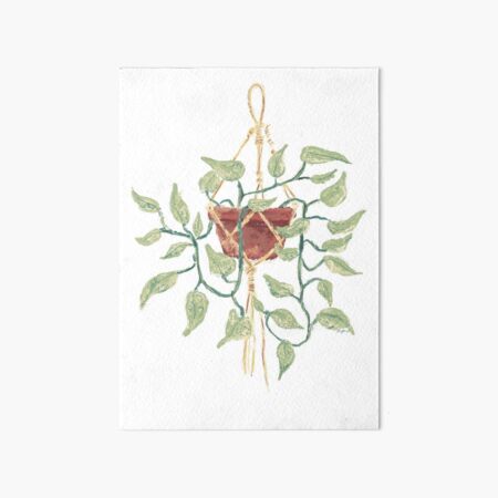 "Hanging Pathos Plant" Art Board Print for Sale by KathrynBrownArt ...