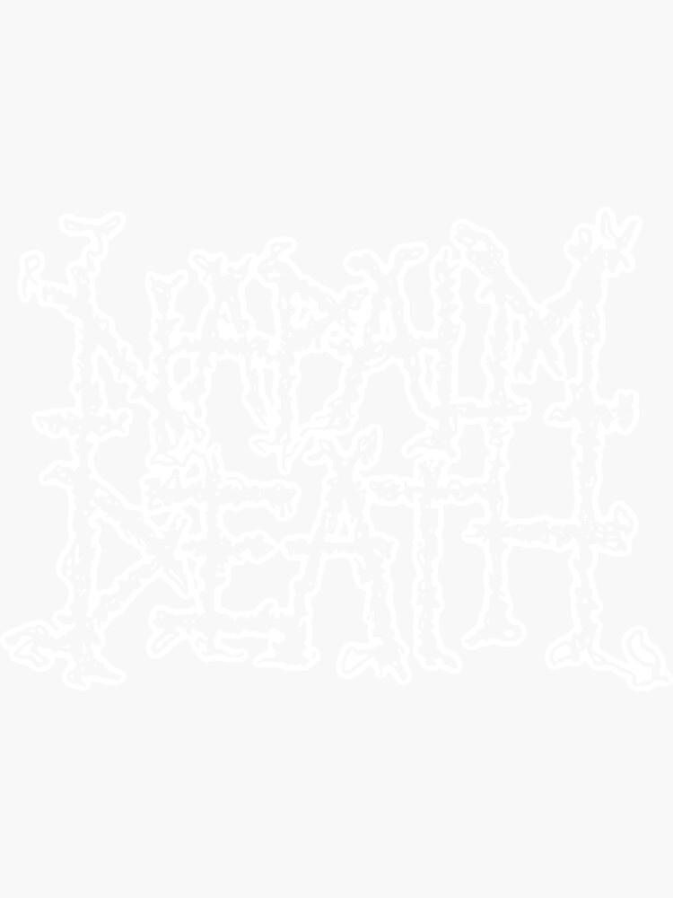 "Napalm Death - White logo" Sticker for Sale by Sssssab | Redbubble