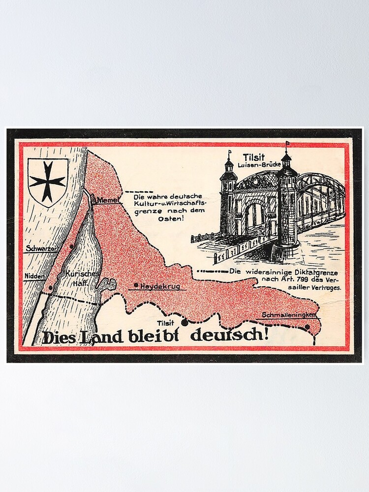 "Memel Territory with Tilsit Luise Bridge...Ostpreussen" Poster for ...