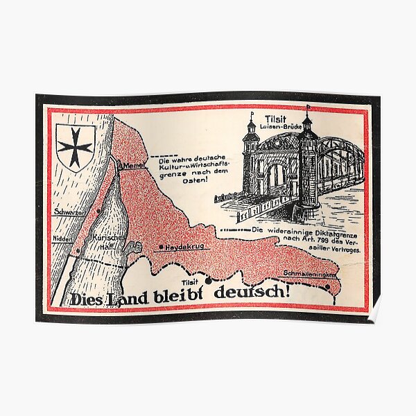 "Memel Territory with Tilsit Luise Bridge...Ostpreussen" Poster for ...