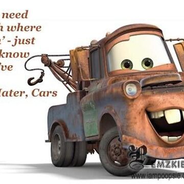 "Mater quote " Sticker for Sale by btiz16 | Redbubble