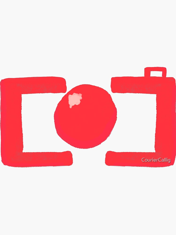 "Red Logo" Sticker for Sale by CourierCallig | Redbubble