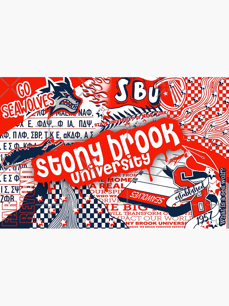 "Stony Brook (Digital Collage)" Sticker for Sale by sweilert56 | Redbubble