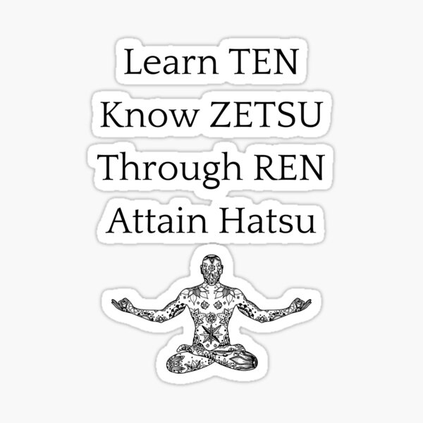 "Basic principles of Nen" Sticker for Sale by SbitarLemhabel | Redbubble