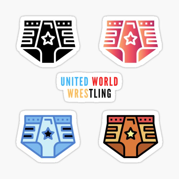 " united world wrestling sticker pack " Sticker by Wassimskills | Redbubble