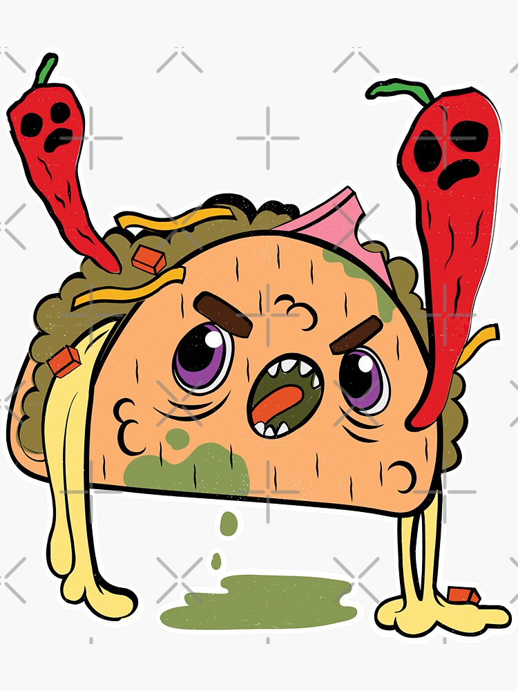 "Zombie Taco Monster " Sticker for Sale by monoRad | Redbubble