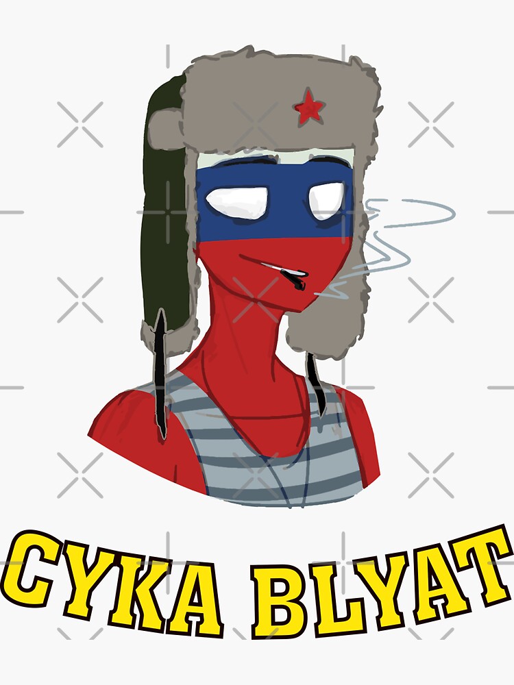 "Cyka Blyat Russian" Sticker for Sale by capstarz | Redbubble