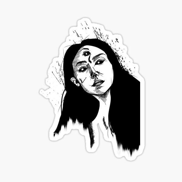 "Sad girl" Sticker for Sale by ArtOfBeQuirky | Redbubble