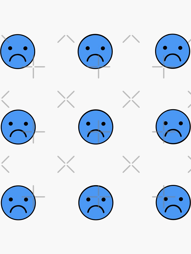 "Sad Face Pack :(" Sticker for Sale by baiiiley2 | Redbubble