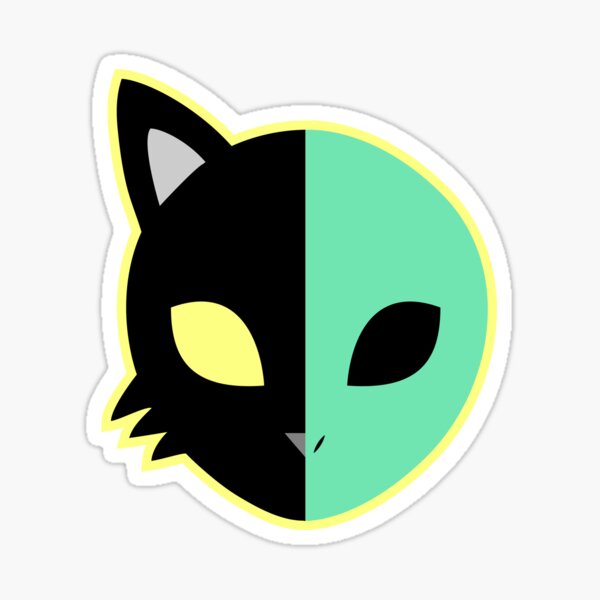"alien cat" Sticker for Sale by aye-artdg | Redbubble