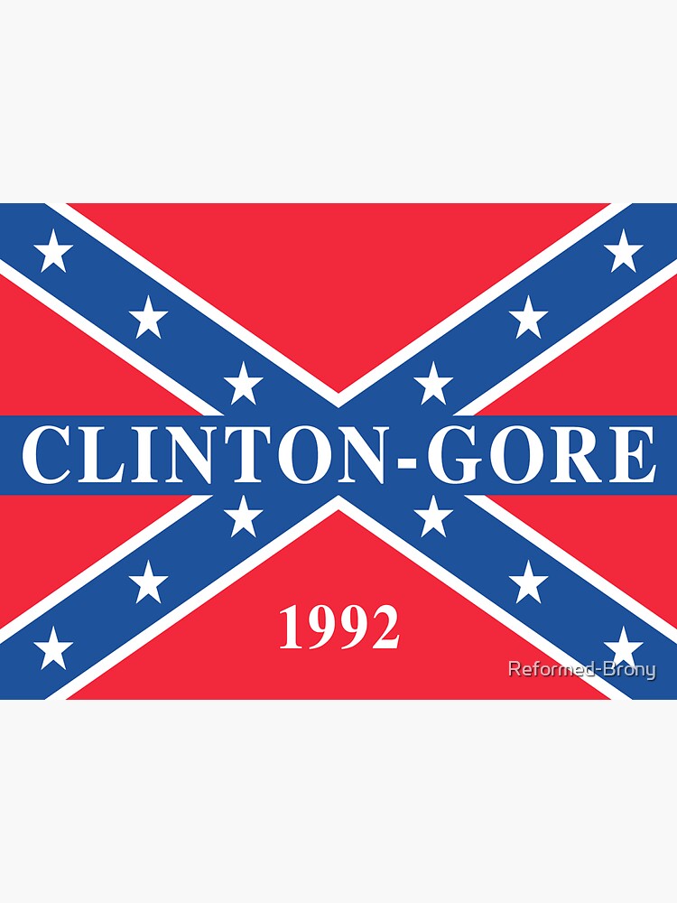 "Clinton Gore 1992" Sticker for Sale by Reformed-Brony | Redbubble