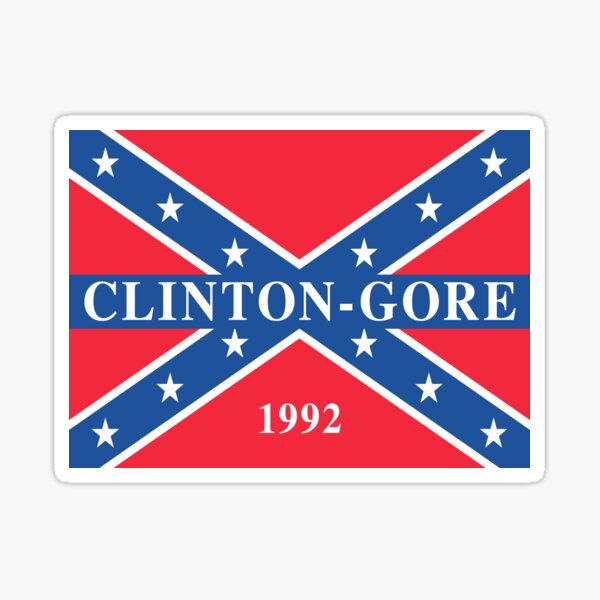 "Clinton Gore 1992" Sticker for Sale by Reformed-Brony | Redbubble