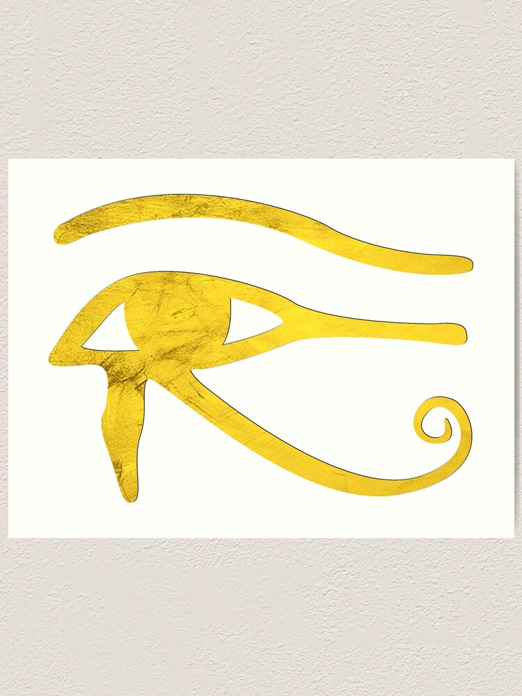 Impression artistique « Oeil métallique doré d'Horus Ra », par kamat ...