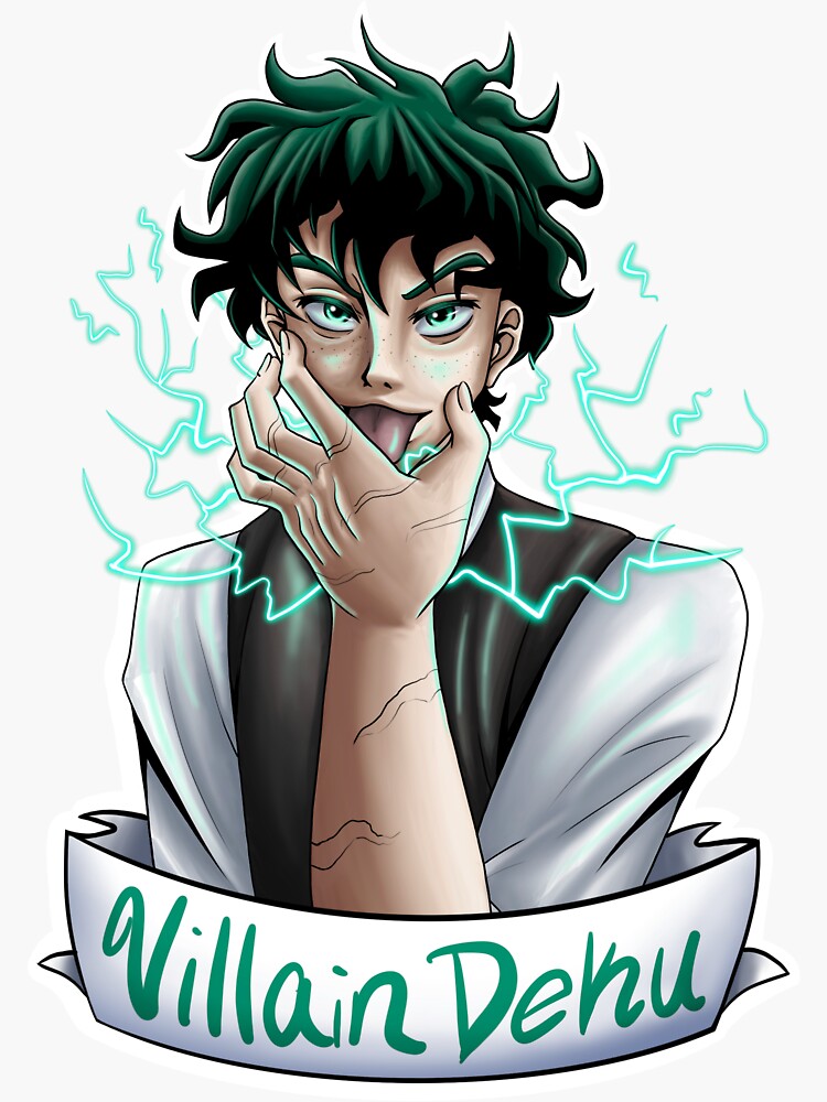 "Villain Deku" Sticker for Sale by NuclearMichy | Redbubble