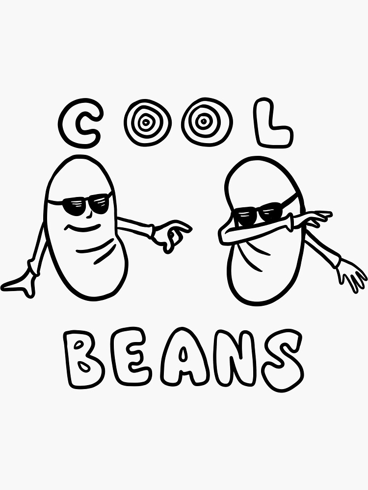 "Cool Beans" Sticker for Sale by Claire Picard | Redbubble