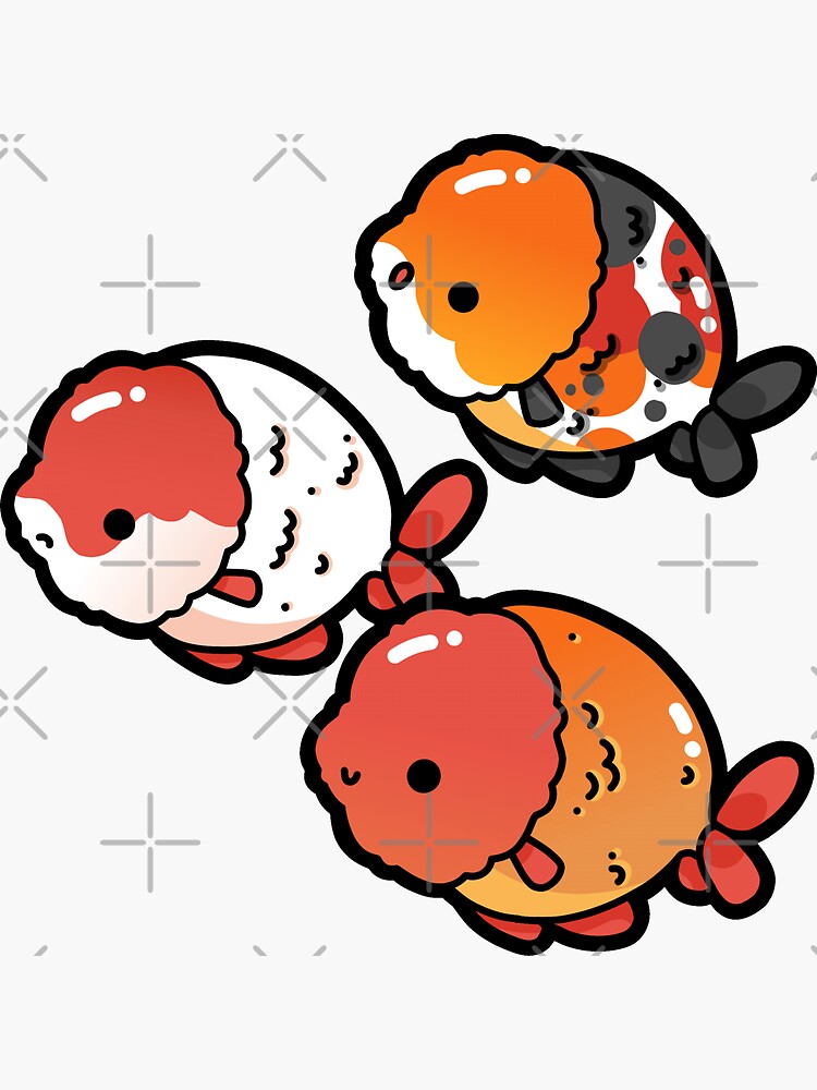 "Ranchu Goldfish" Sticker for Sale by BryanaBurrell | Redbubble