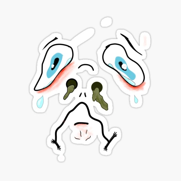 "Sad face!! " Sticker by Aurora100813 | Redbubble