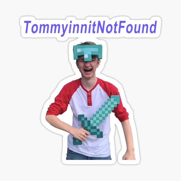 "tommyinnit not found" Sticker for Sale by 9chaa | Redbubble