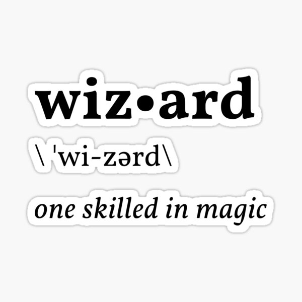 "Wizard" Sticker by GooseHaus | Redbubble