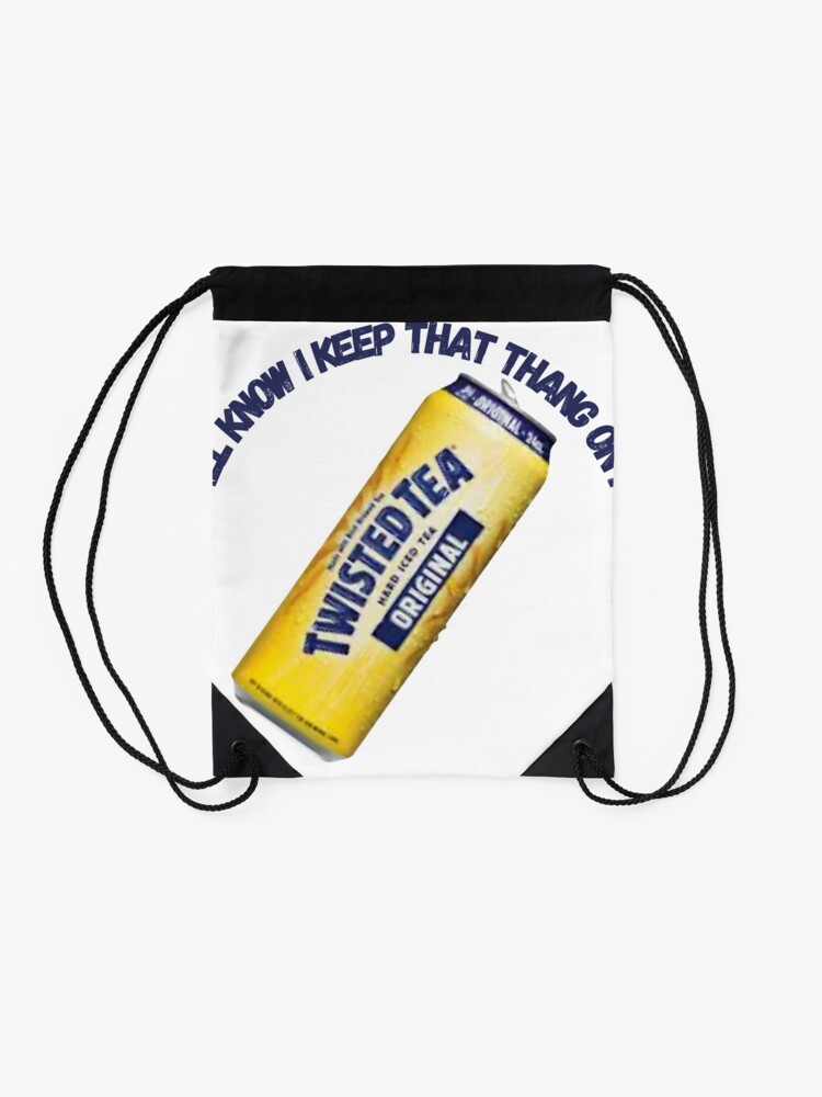 "Twisted tea" Drawstring Bag for Sale by Shadetreeprints | Redbubble