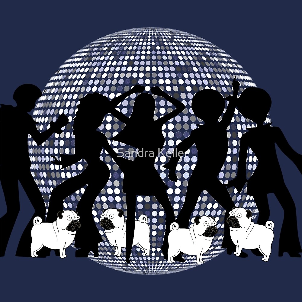 "Disco Pugs" by Sandra Keller | Redbubble