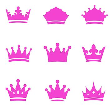 "Assorted pink Crown multipack " Sticker for Sale by LatroviousLife ...