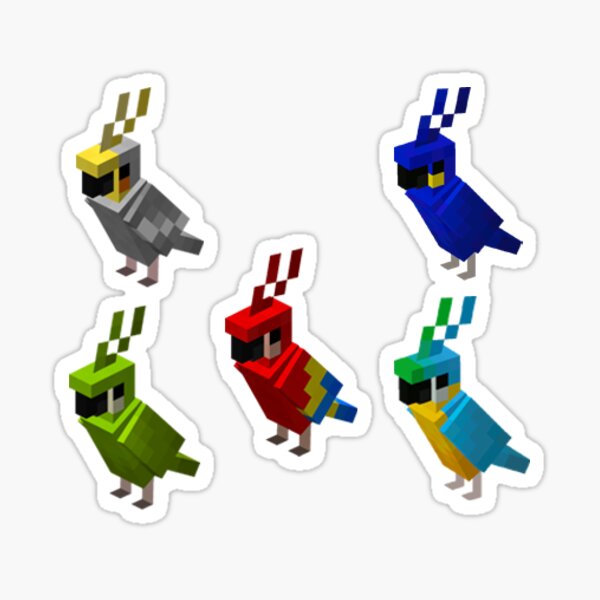 Parrot Minecraft Stickers | Redbubble