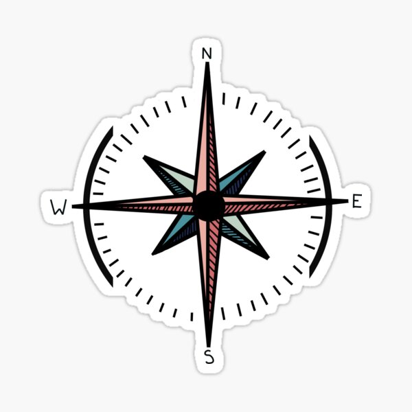 "Compass" Sticker for Sale by Just-a-stumpy | Redbubble