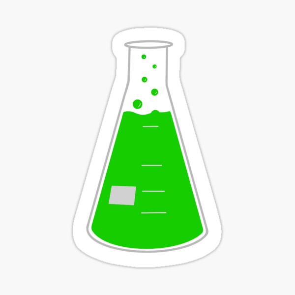 "Chemistry Flask" Sticker for Sale by surfermeg | Redbubble