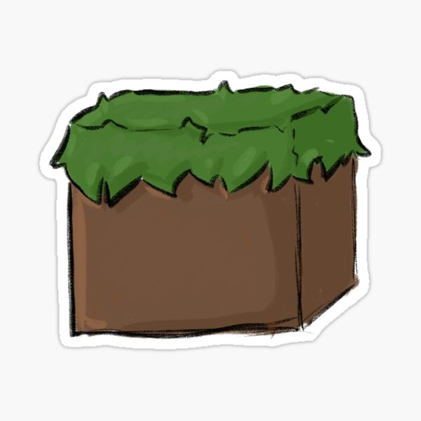 "minecraft sticker grass block" Sticker for Sale by Milkman-arts ...