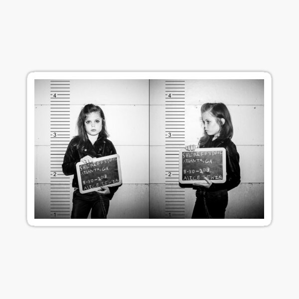 "Mugshot" Sticker for Sale by maliceofalice | Redbubble