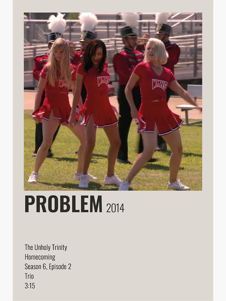 "Problem Glee Poster" Sticker for Sale by tayganzz | Redbubble
