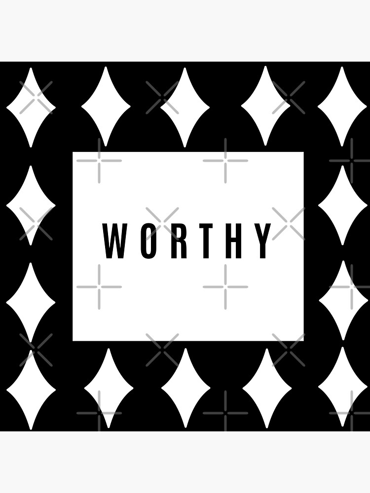"Worthy" Sticker for Sale by fontspree | Redbubble
