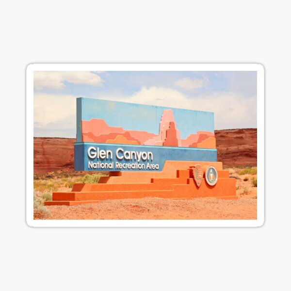 "Glen Canyon sign, Arizona" Sticker by FranWest | Redbubble