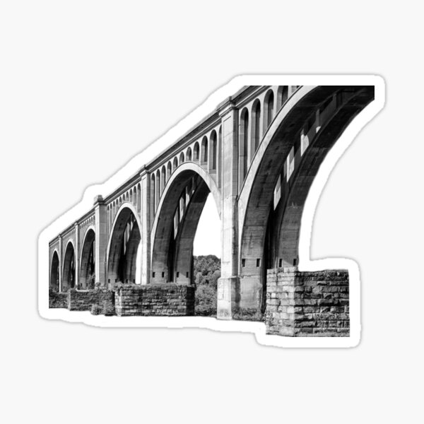 "Richmond Railroad Bridge (Black and White)" Sticker by alexandrataylor ...