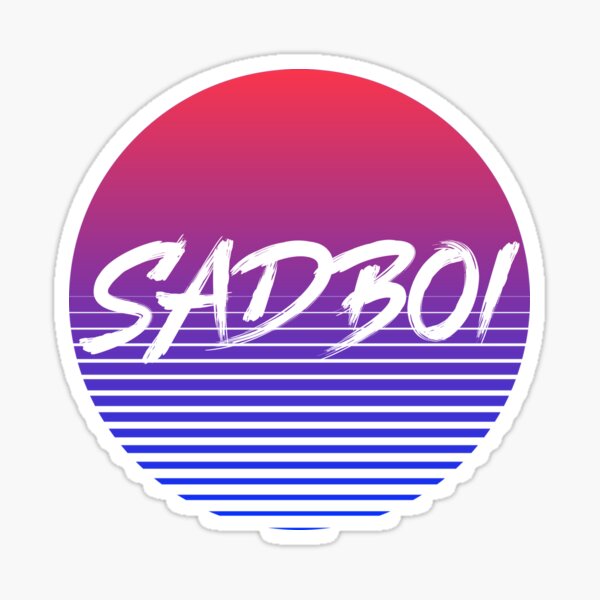 "Sadboi retrowave" Sticker for Sale by theJordanSD500 | Redbubble