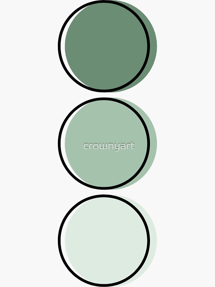 "blue-green color palette" Sticker for Sale by crownyart | Redbubble