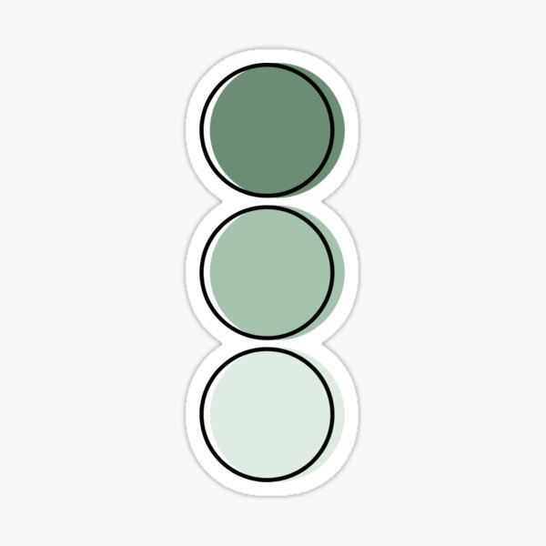 "blue-green color palette" Sticker for Sale by crownyart | Redbubble