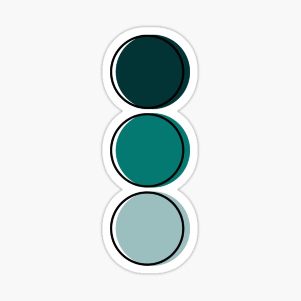 "cyan color palette" Sticker by crownyart | Redbubble