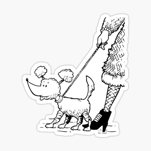 "Walking Miss Daisy (White)" Sticker for Sale by saqman | Redbubble