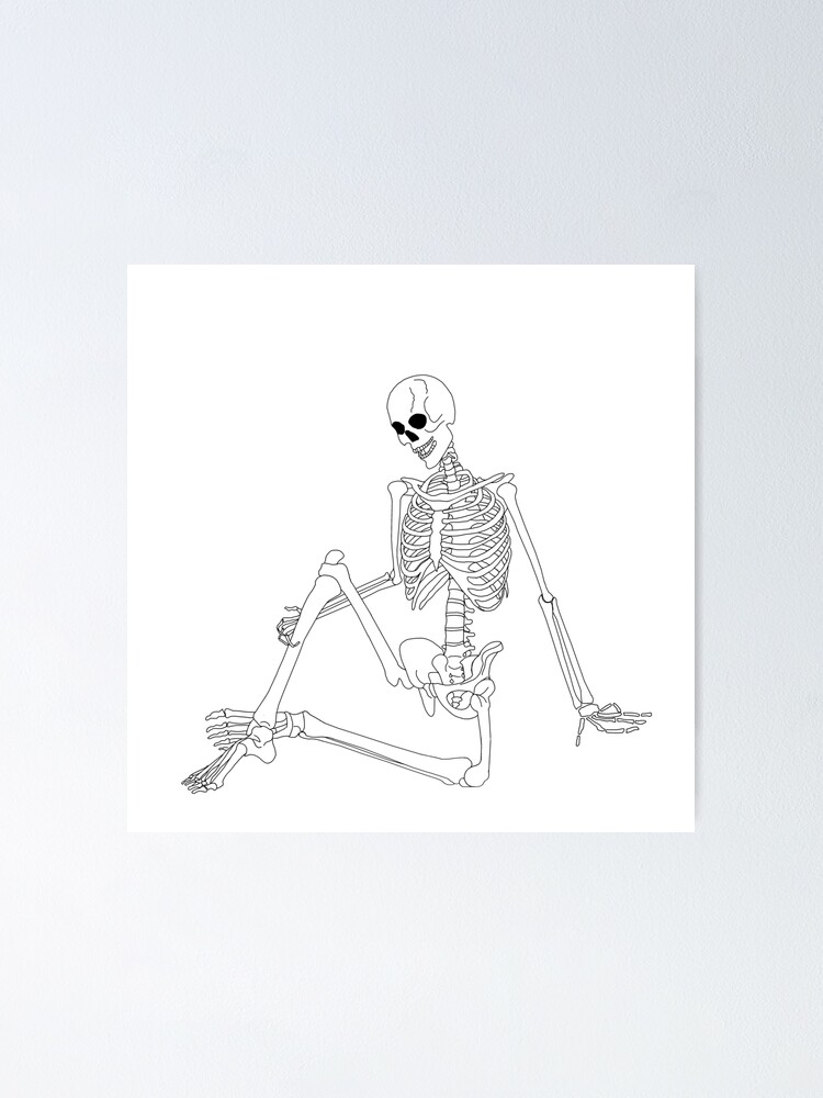 "skeleton waiting " Poster for Sale by DianaGalea | Redbubble