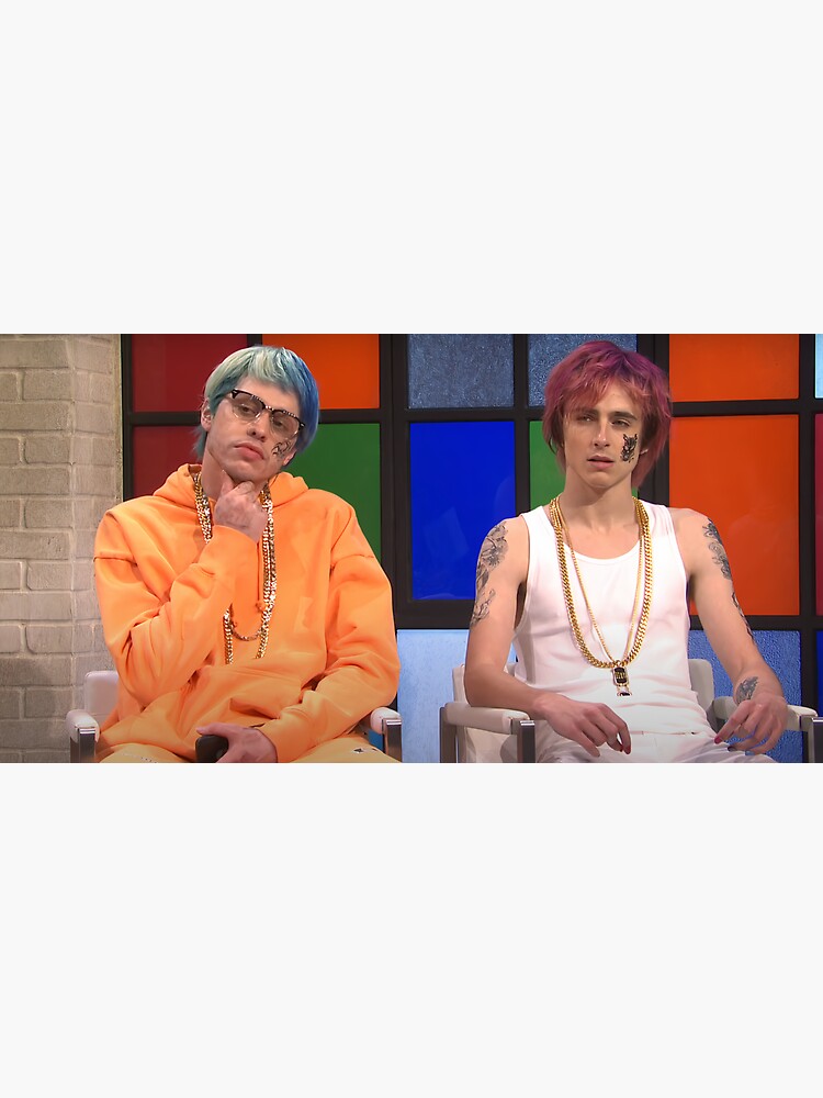 "Pete Davidson and Timothee Chalamet Yeet SNL" Sticker for Sale by ...